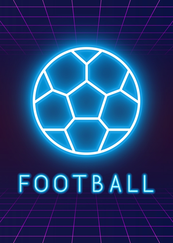 Football Soccer Neon posters & prints by Wijaki Thaisusuken - Printler