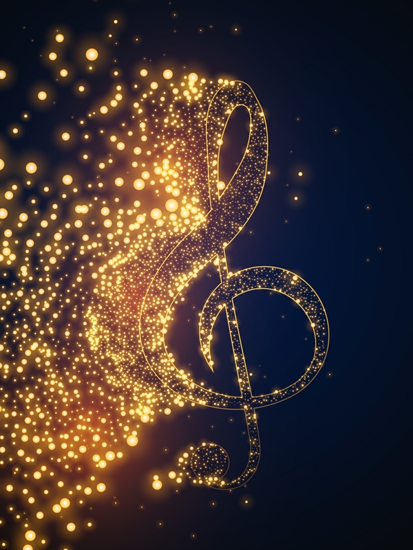 Glitter musical notation posters & prints by Always On Art - Printler