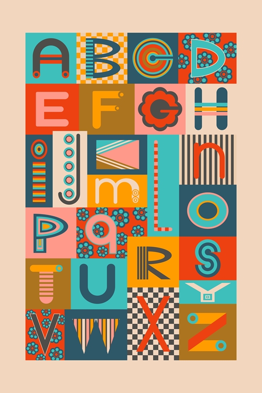 GEOMETRIC ABCs Alphabet Letter posters & prints by Jackie Tahara - Printler
