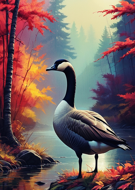 Canada Goose Painting posters & prints by Chi han - Printler