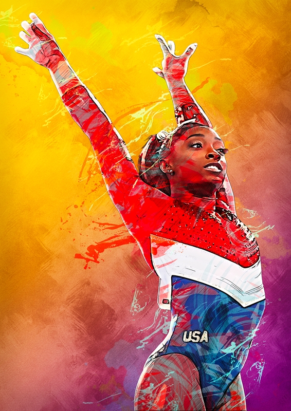 Simone Biles posters & prints by antonio - Printler